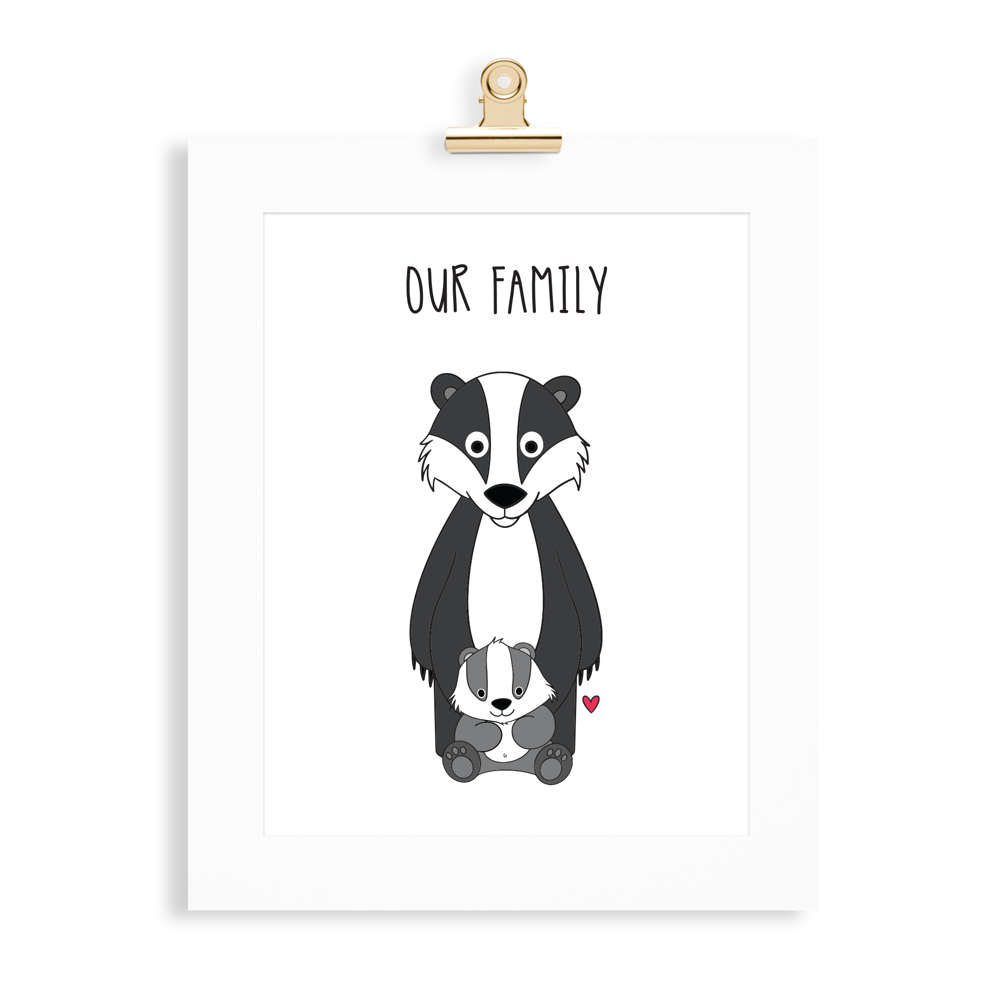 Badger Family (1 Parent) – Monkey & Me